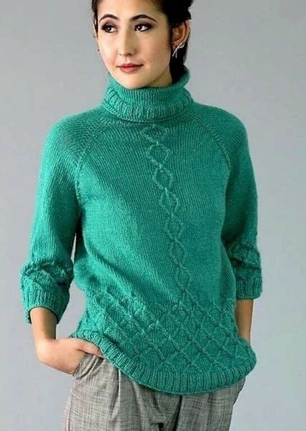 джемпер спицами женский джемпер описание вязания схема вязания вязание спицами узоры