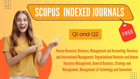 Unpaid Fast Publishing Scopus Indexed Journals Q1 And Q2 Management Youtube