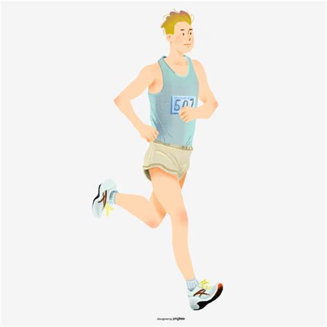 마라톤 일러스트 운동선수 달리는 손으로 그린 삽화 Png 일러스트 및 Psd 이미지 무료 다운로드 Pngtree