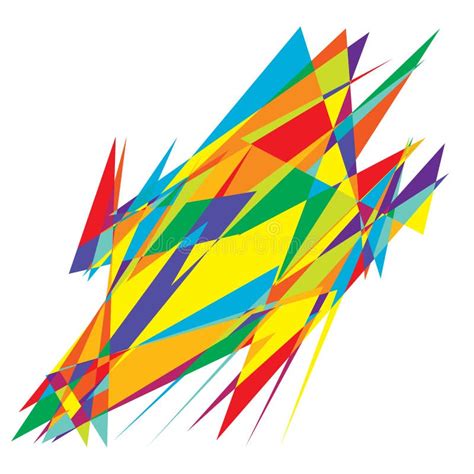 Vivid Vibrant Abstract Geometric Angular Edgy Vector Art Random Picasso Style Vector