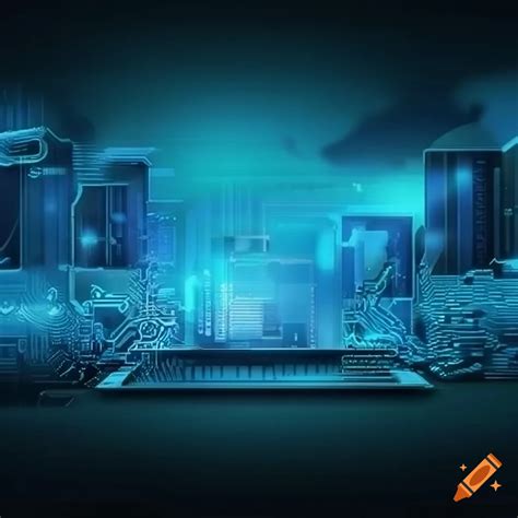 computer wallpaper with a techy linkedin design on craiyon