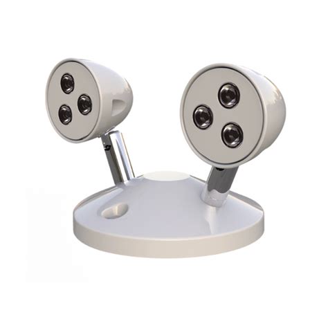 Chir Series City Of Chicago Steel Led Remote Double Head White Finish By Exitronix