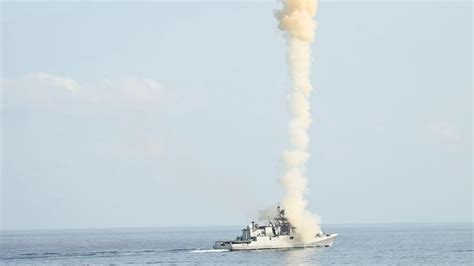Indian Navy Showcases Missile Might In Arabian Sea Amid Rising India