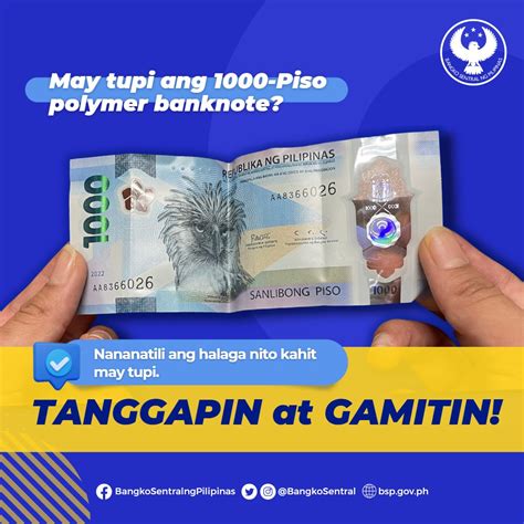 1000 Piso Polymer Banknote Tinatanggap Pa Rin Kahit May Tupi BSP Balita