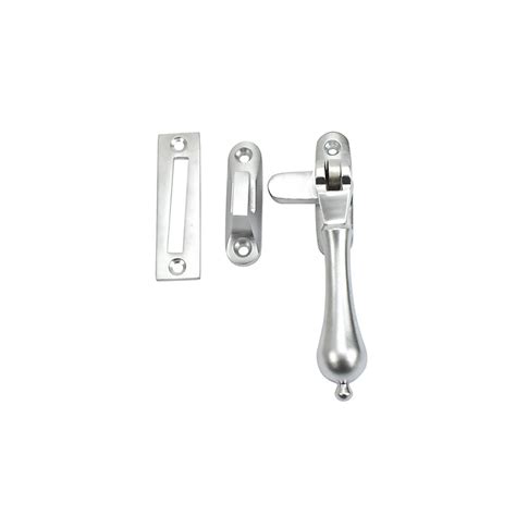Dart Tear Drop Brass Window Fastener With Hook And Mortice Plate Satin