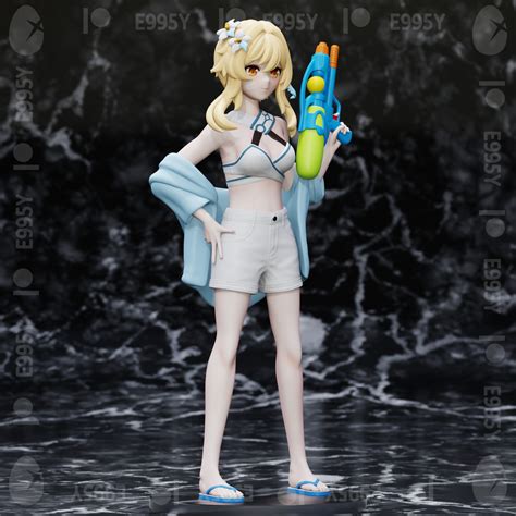 3d File Genshin Impact Lumine Songkran Festival Ver Figure Stl File For 3d Printing 📁・3d