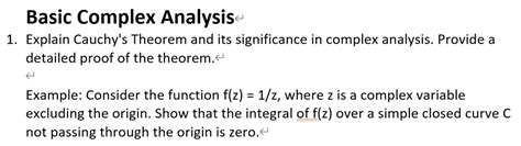 basic complex analysis