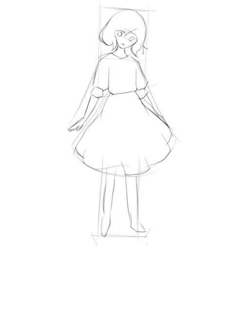 Как Нарисовать Человека В Платье 52 Фото