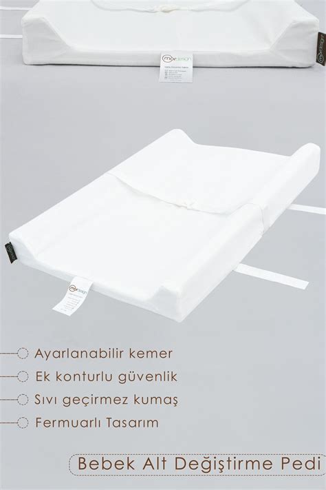 mordesign Bebek Alt Açma Minderi Alt Değiştirme Pedi Ek Konturlu Ayarlanabilir Kemer Aşkabat