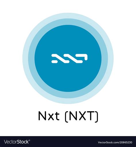 Nxt Crypto Coin Icon O Royalty Free Vector Image