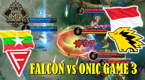 Falcon Vs Onic Game 3 M4 Knockout Stage Day 1 Mlbb Research