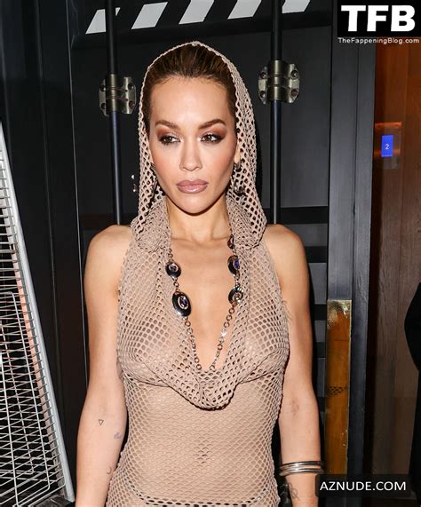 Rita Ora Looks Hot Wearing A Mesh Dress At Vas J Morgan Star Studded Party In Mayfair AZNude