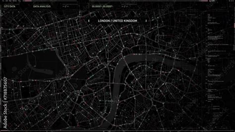 Modern English City Road Map Analysis By Surveillance System Tracking