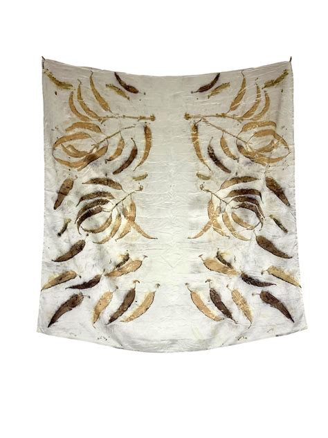 Large Peace Silk Scarf Wa Made Ethical Botanically Dyed