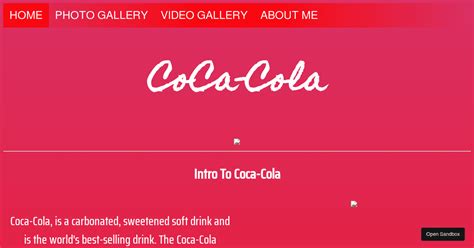 Coca Cola Codesandbox Coca Cola Codesandbox