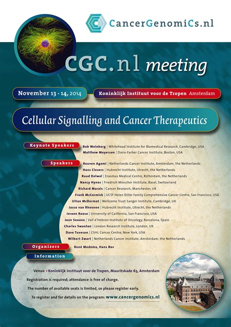 Cancer Genomics Center Agenda