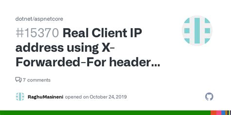 Real Client Ip Address Using X Forwarded For Header Issue · Issue 15370 · Dotnetaspnetcore