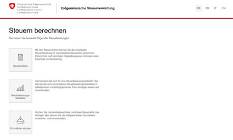 ESTV Mit Neuem Steuerrechner Steuerportal