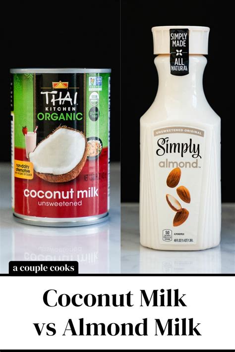Coconut Milk Vs Almond Milk Healthy Milk Coconut Milk Recipes