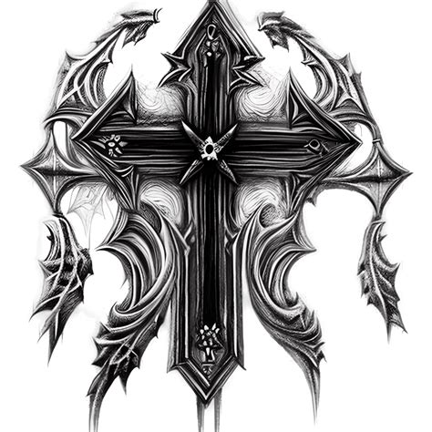 Gothic Cross Digital Graphic · Creative Fabrica