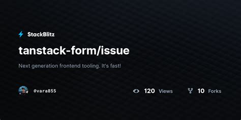 Tanstack Formissue Stackblitz