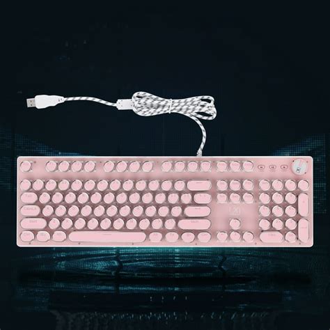 Keyboard Wires Gaming Keyboard Retro Punk Style Blue White