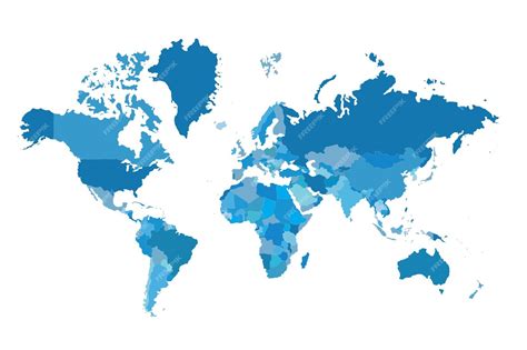 Политическая карта мира Премиум векторы