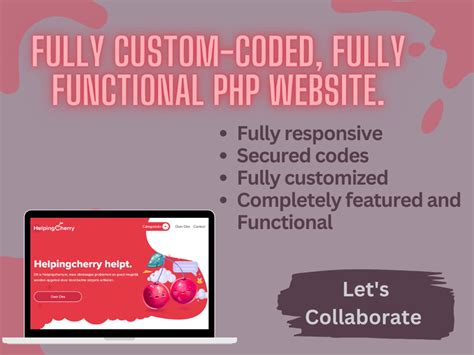 A Fully Custom Coded Fully Functional Php Website Upwork