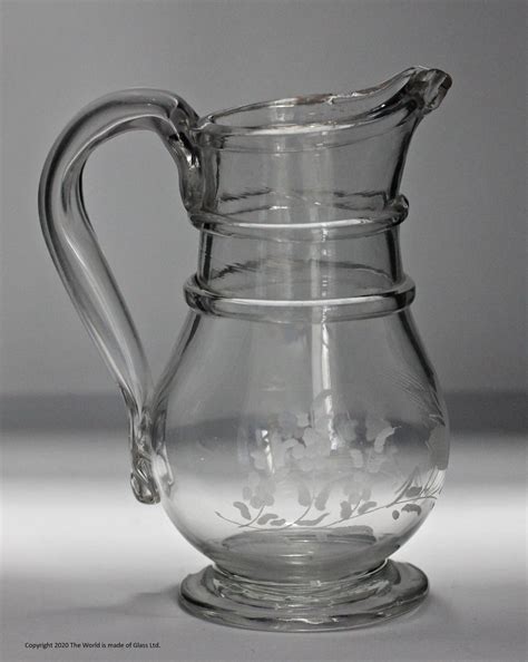 Victorian French Normandy Mould Blown Engraved Glass Cider Or Wine