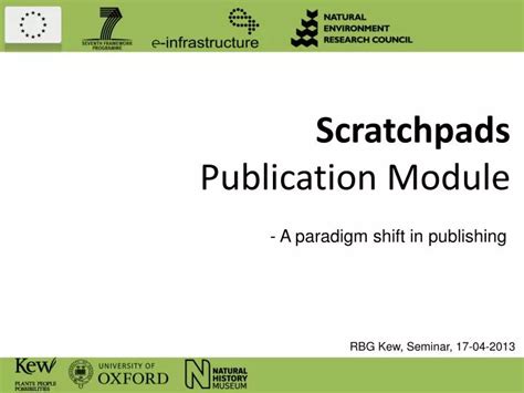 Ppt Scratchpads Publication Module Powerpoint Presentation Free Download Id2558472