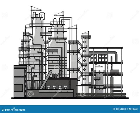 Refining Stock Vector Illustration Of Processing Energy 34764283