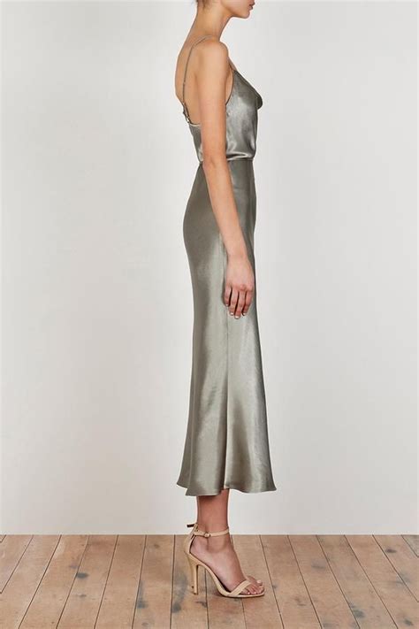 La Lune Bias Cowl Midi Dress Sage Dresses Shona Joy Dress Midi