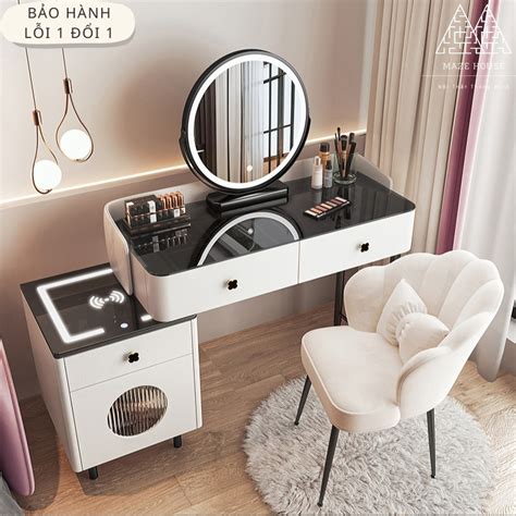 Bàn Phấn Bàn Trang Điểm Nhập Khẩu Tích Hợp Tính Năng Hiện Đại Sạc