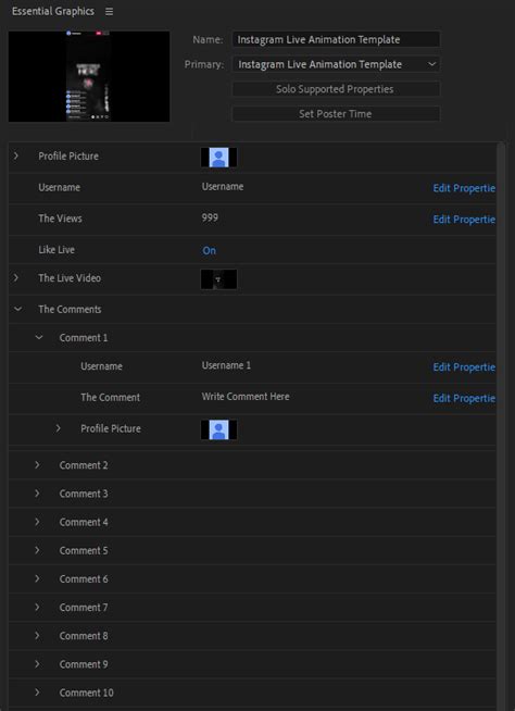 Instagram Live Overlay Animation Template Creatorset