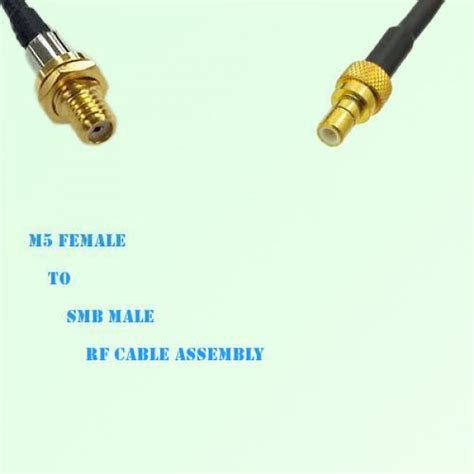 Microdot 10 32 M5 Female To Smb Male Rf Cable Assembly
