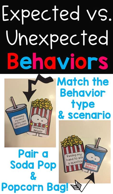 Activity On Teaching Expected Vs Unexpected Behaviors Match Up The Beh