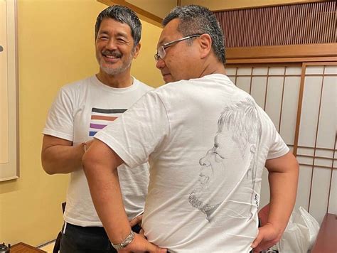 高田延彦さんのインスタグラム写真 高田延彦instagram「群馬県内ロケ→帰京→日本橋。 ペアルックの黒田部長を始め、ご一緒した皆