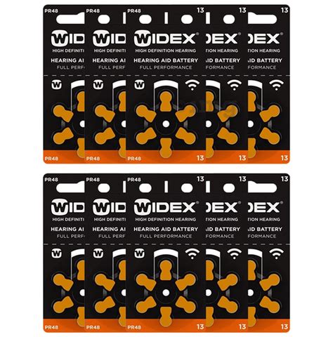 Widex Size 13 PR48 Hearing Aid Battery (6 Each): Buy combo pack of 10.0 ...
