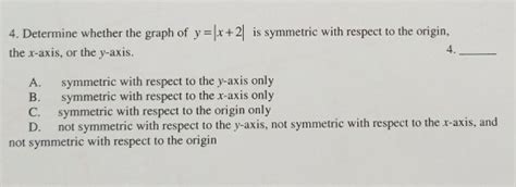 Solved Determine Whether The Graph Of Y Lx Is Chegg Com