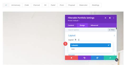 Using A Fullwidth Layout Vs Grid In Divis Filterable Portfolio Module