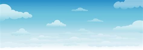 Голубое небо и облака фон Премиум векторы