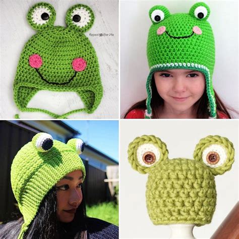 15 Free Crochet Frog Hat Patterns Frog Beanie Pattern