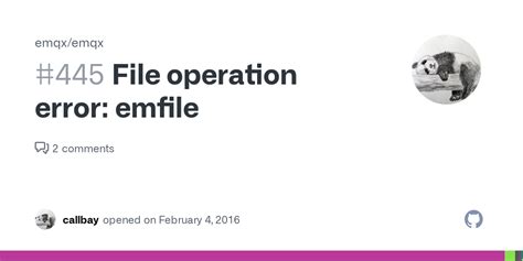File Operation Error Emfile · Issue 445 · Emqxemqx · Github