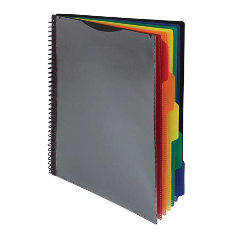 Samsill 5 Subject Spiral File Folder Organizer 5 Dividers With