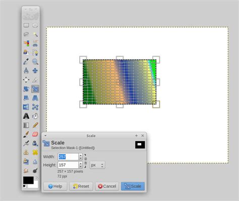 Resize How To Edit Existing Rectangle Selection In Gimp Graphic