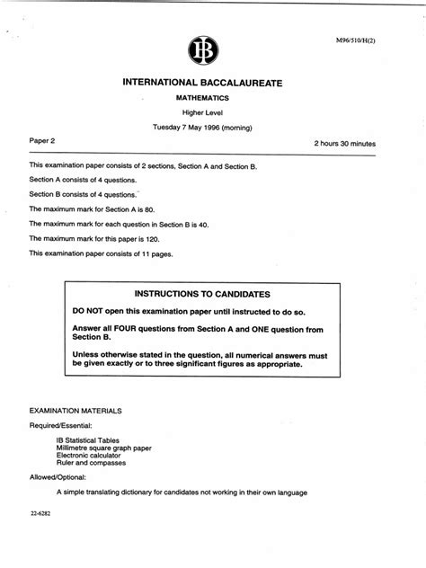 Mathematics Paper 2 Hl Pdf