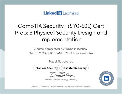 Subhash Keshav On Linkedin Certificate Of Completion