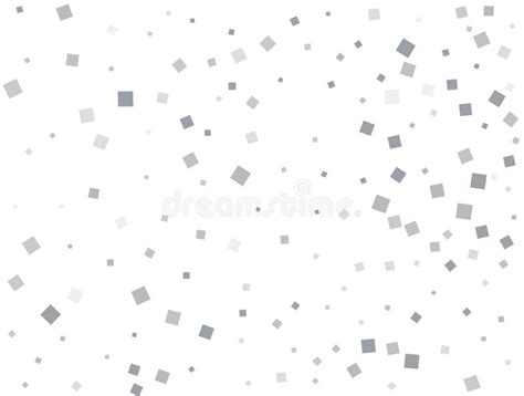 Gender Neutral Silver Square Confetti Vector Illustration Stock Vector