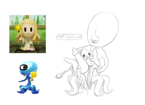 Rule 34 Alien Alien Miitopia Ass Blonde Hair Blue Body Blue Skin