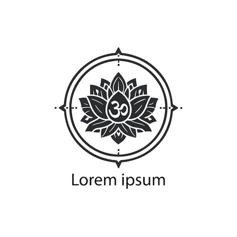 색 배경에 있는 요가 로고 프리미엄 벡터